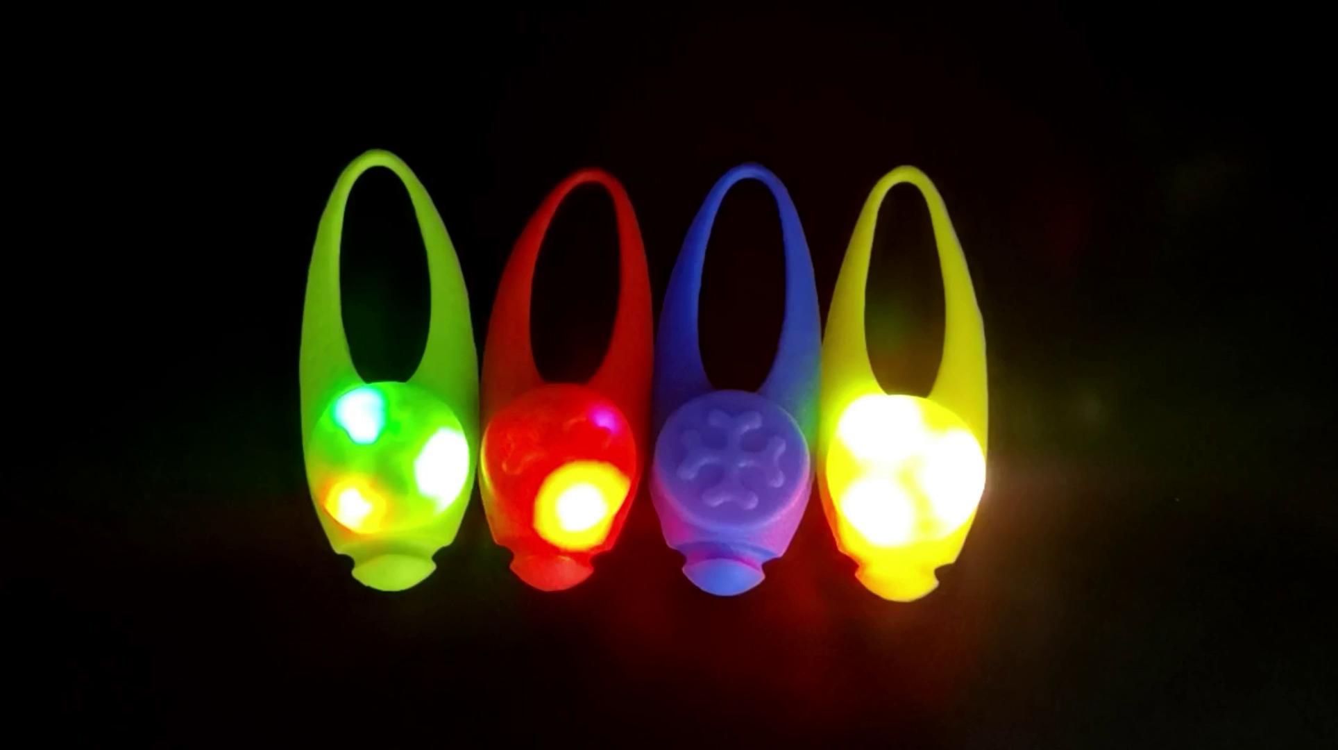 Silicone Dog LED Clip on pet Collar Night Safety Flash Light Pet Clip ...