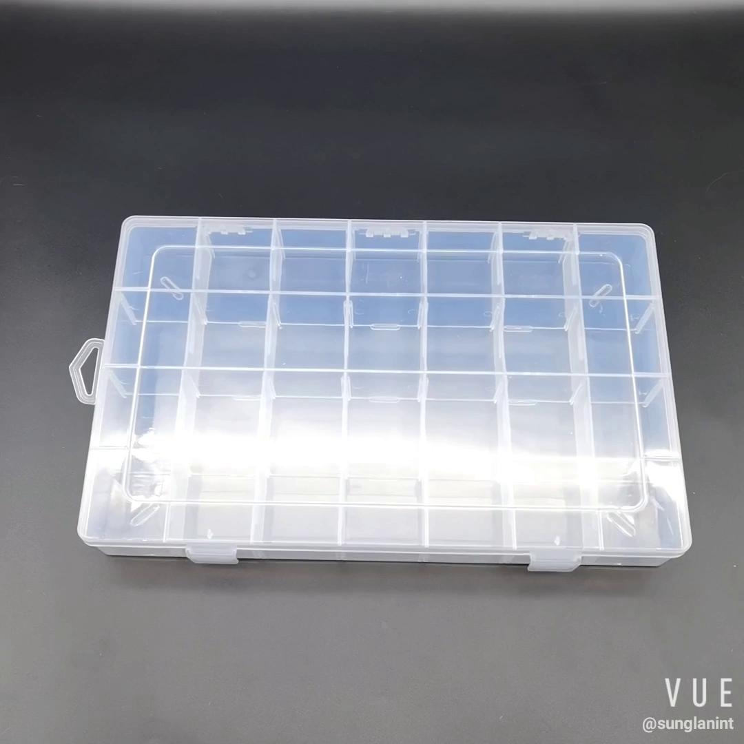 Plastic detachable 28 grids slot storage container box - Xiamen Sunglan ...